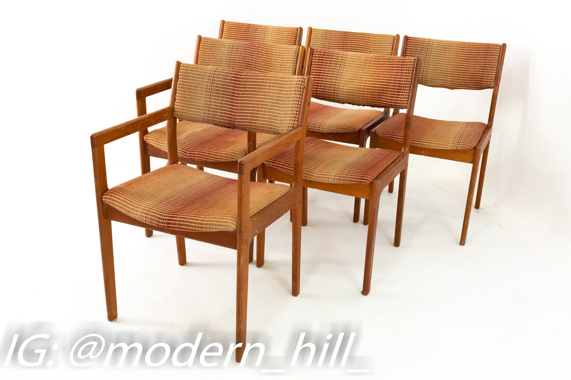 D-Scan Danish Mid Century Teak Dining Chairs – Set of 6 - Mid Century ...