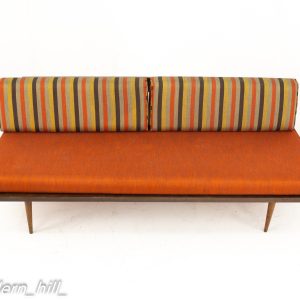Mid Century Armless Striped Daybed Sofa – Pair - Mid Century Modern ...