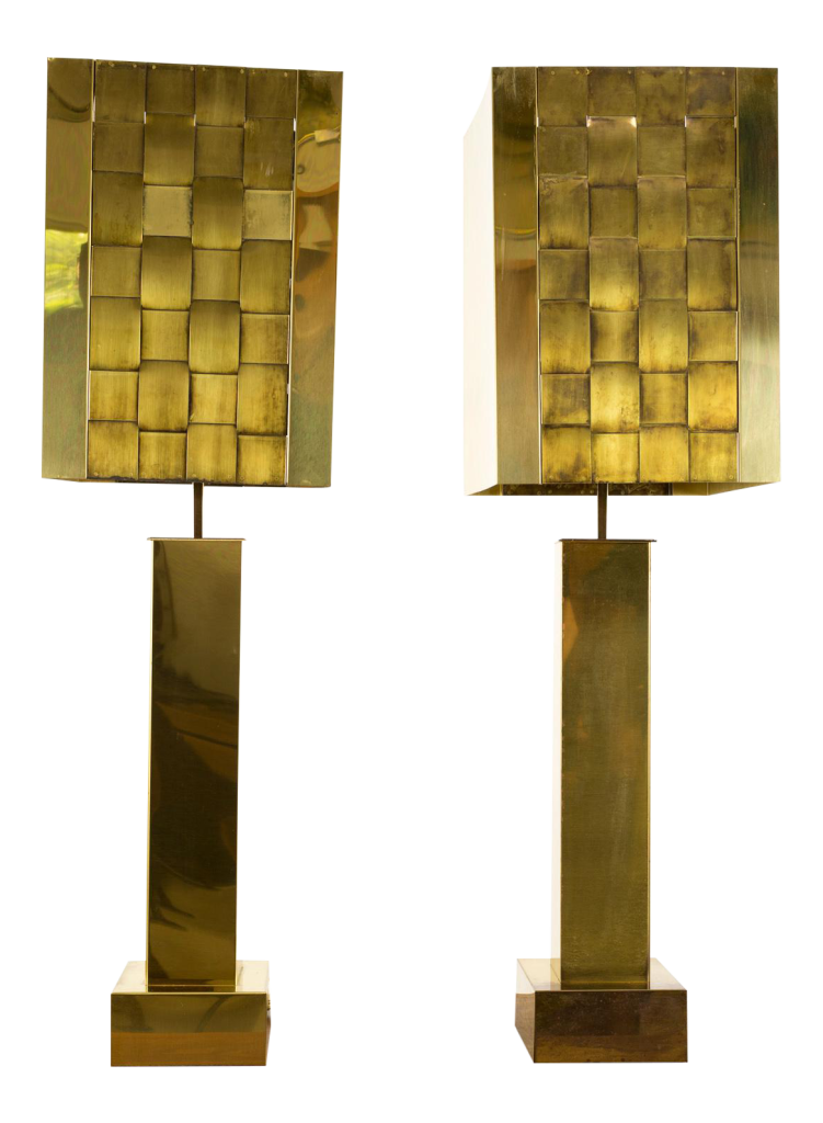 Curtis Jere Brass Lamps – Matching Pair | Mid Century Modern Furniture ...