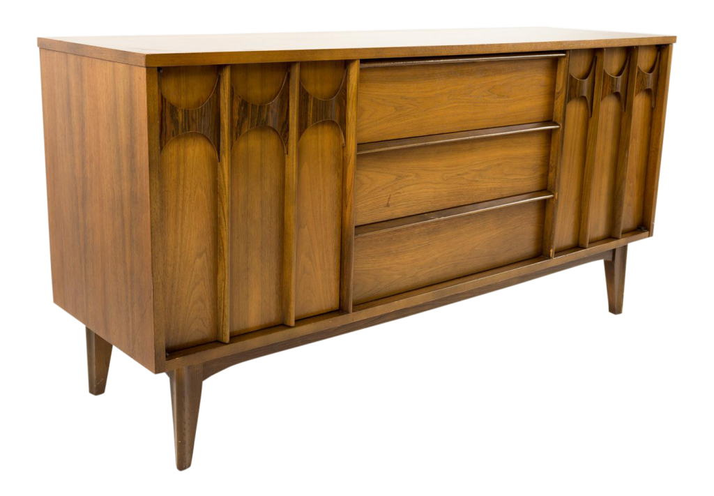 Kent Coffey Perspecta Style Walnut Sideboard Buffet Credenza | Mid ...