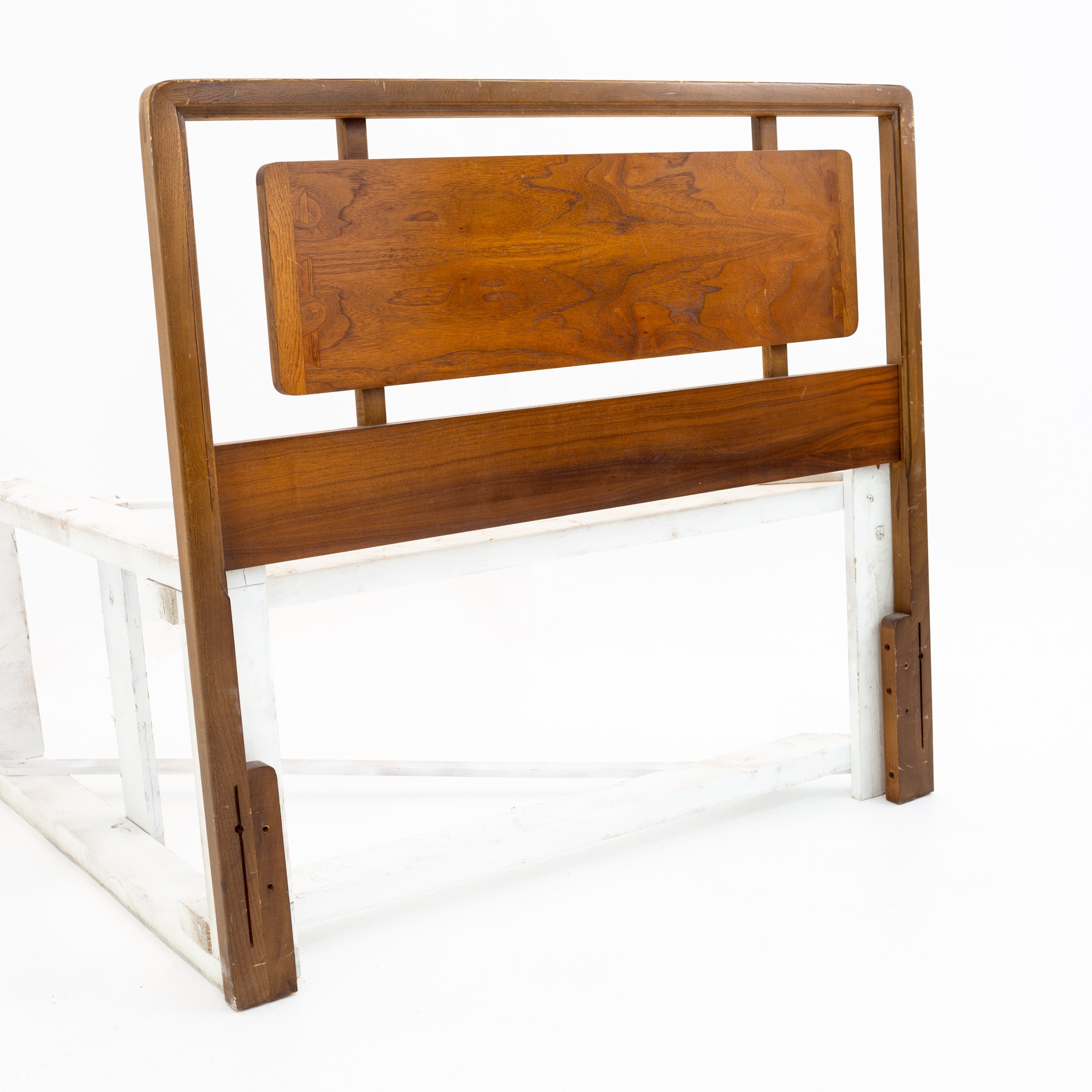 Andre Bus for Lane Acclaim Mid Century Walnut and Oak Twin Headboard