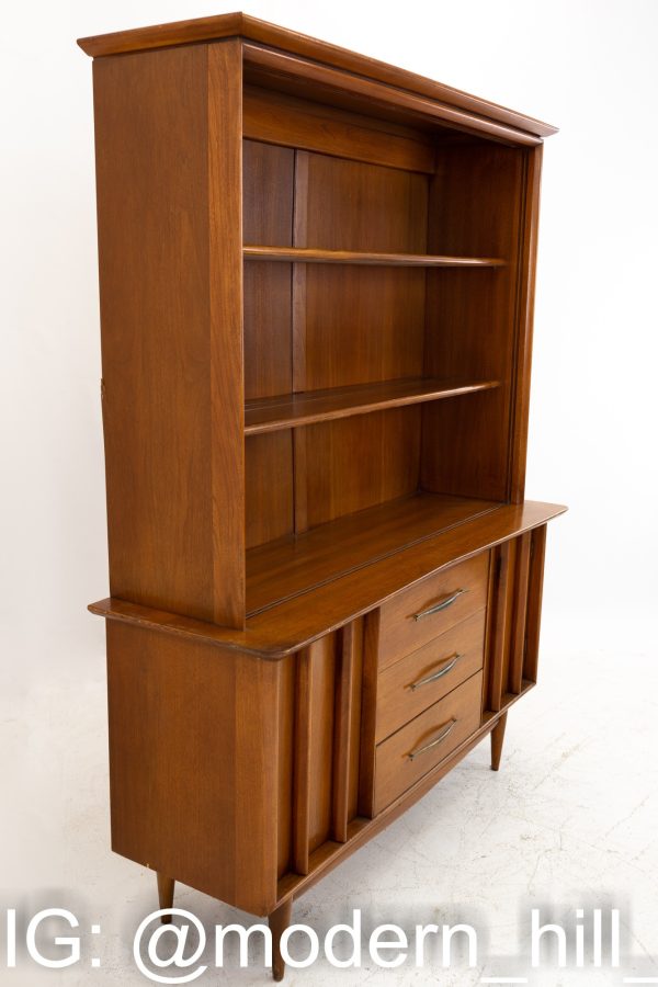 Kent Coffey Foreteller Mid Century Walnut China Cabinet Buffet and ...