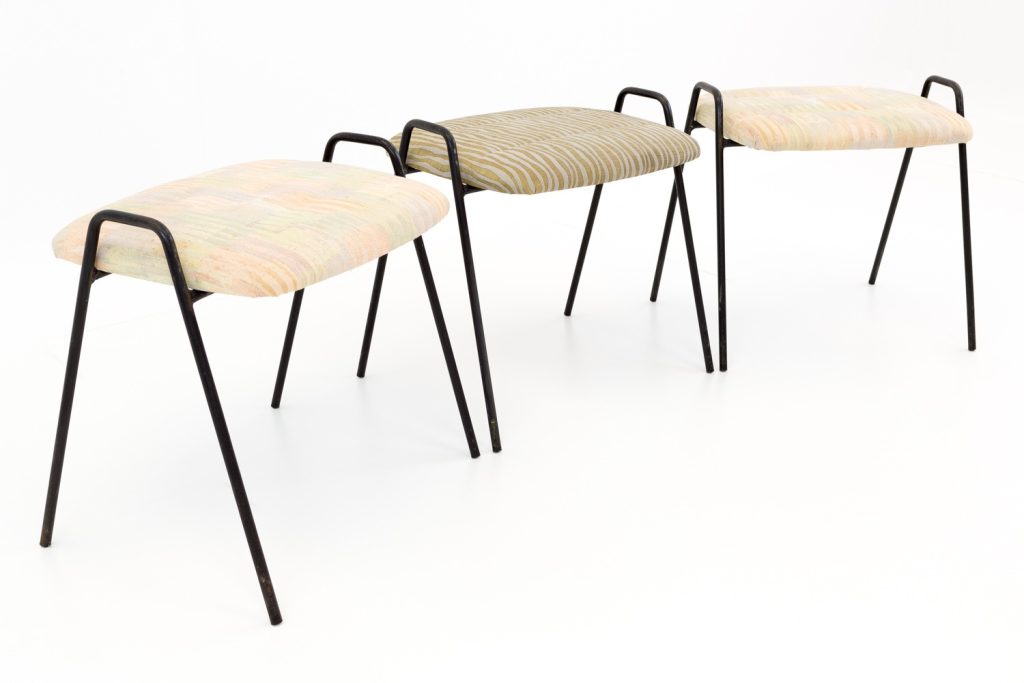 Castelli Style Italian Iron Stool Ottomans | Mid Century Modern ...