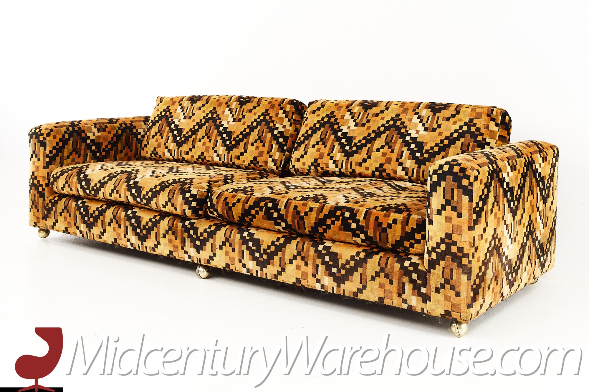 Jack Lenor Larsen Style Mid Century Sofa