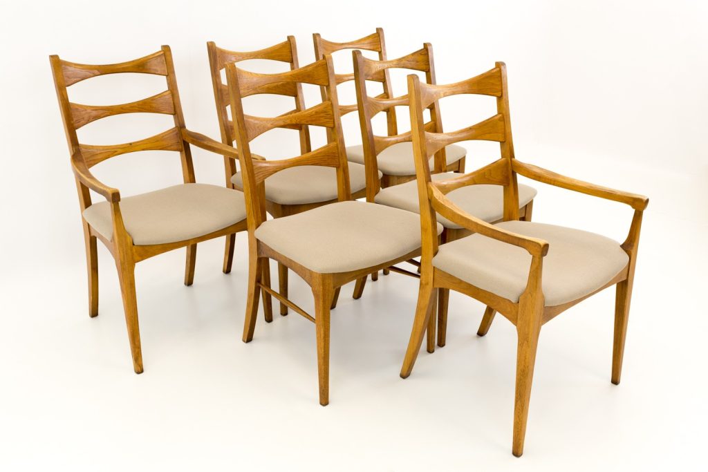 Lane Rhythm Mid Century Ladderback Dining Chairs – Set of 6 | Mid ...