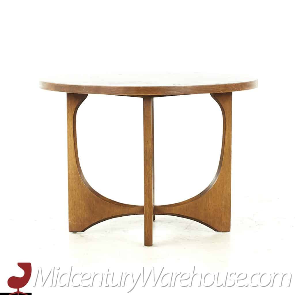 Broyhill Brasilia Mid Century Walnut Round Side Table - Mid Century ...