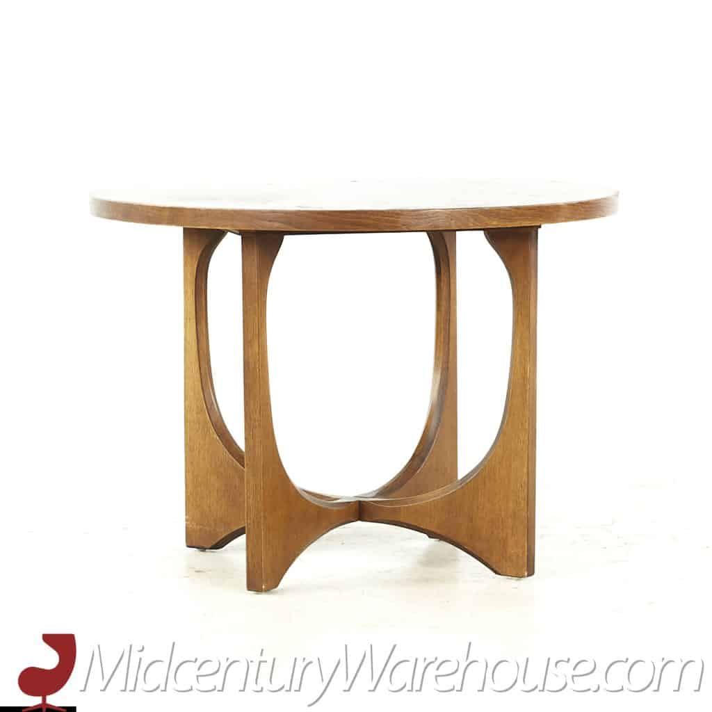 Broyhill Brasilia Mid Century Walnut Round Side Table - Mid Century ...