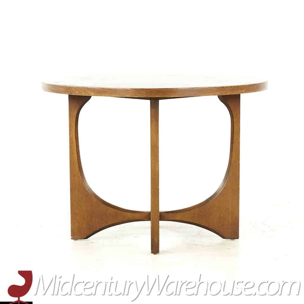 Broyhill Brasilia Mid Century Walnut Round Side Table - Mid Century ...