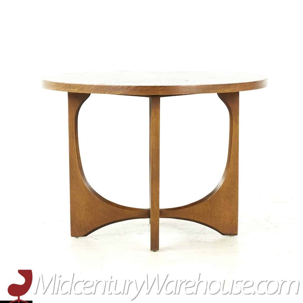 Broyhill Brasilia Mid Century Walnut Round Side Table - Mid Century ...