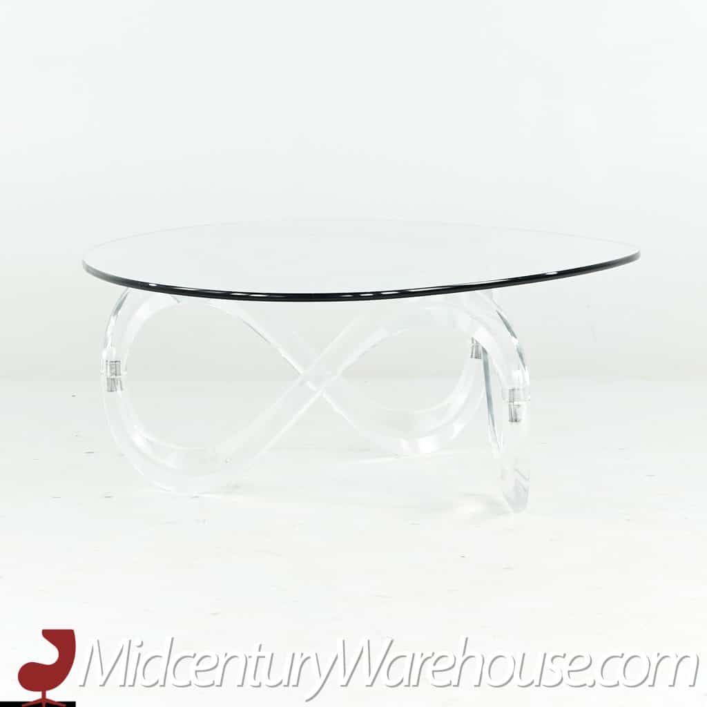 Mid Century Lucite Ribbon Coffee Table