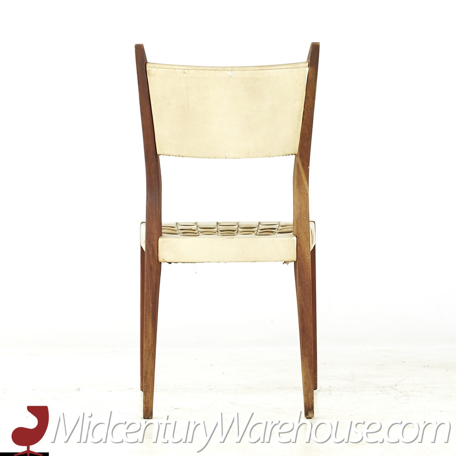 Paul McCobb Mid Century Woven Leather and Mahogany Dining Chairs - Set of 6