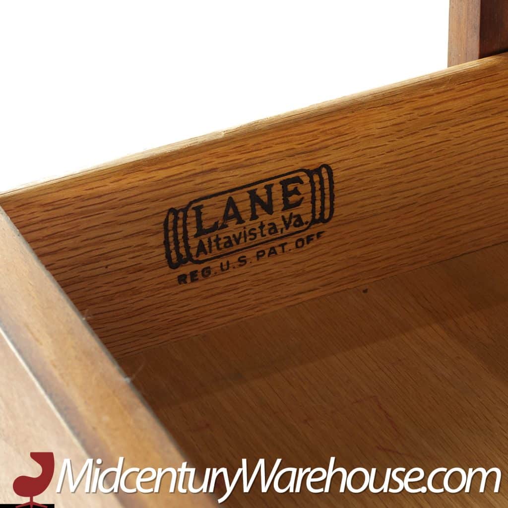 Paul McCobb for Lane Delineator Mid Century Rosewood and Cane Console Table