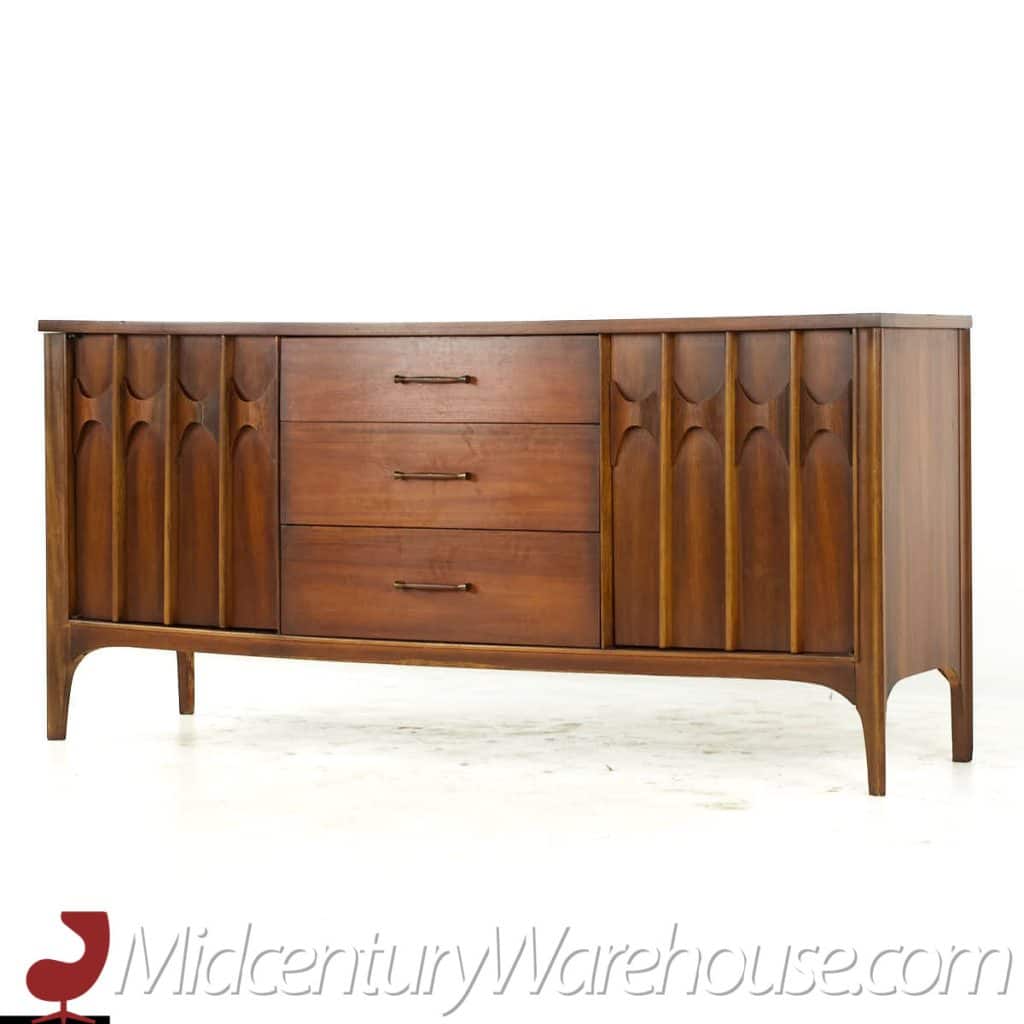 Kent Coffey Perspecta Mid Century Walnut and Rosewood Credenza