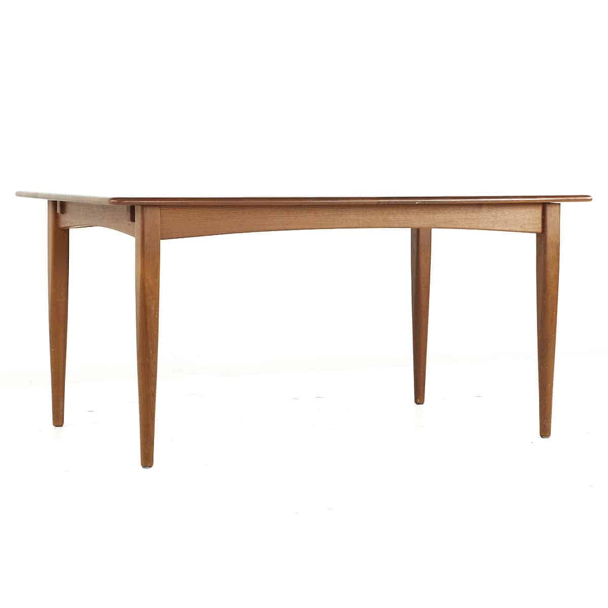 Mid Century Oak Rosewood and Walnut Expanding Dining Table