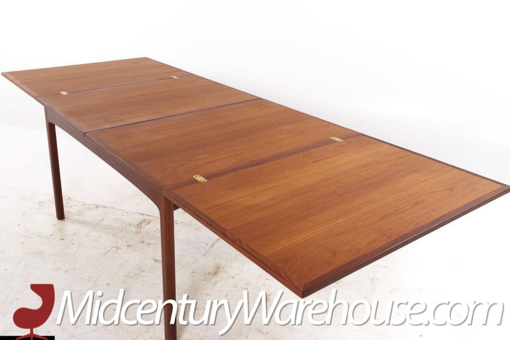 DUX Mid Century Swedish Teak Flip Top Expanding Dining Table | Mid ...