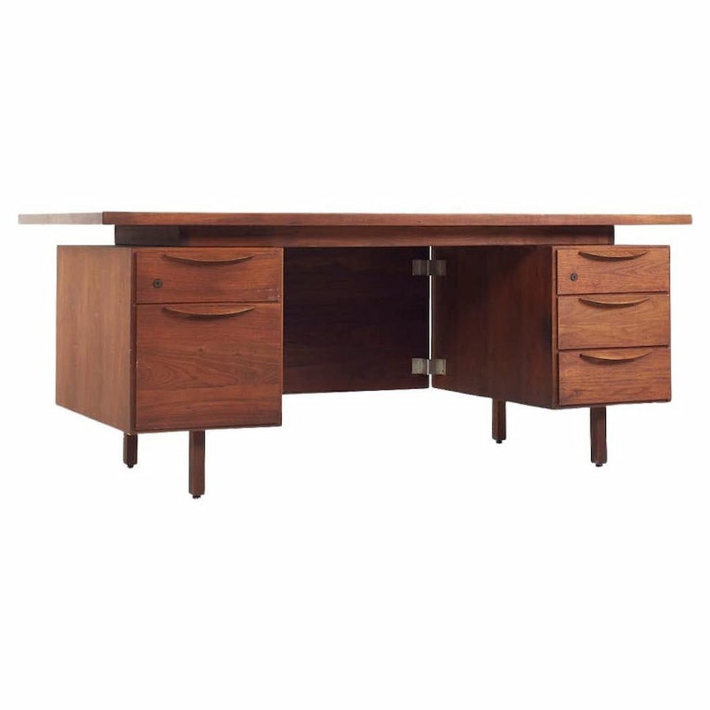 Tobago Brutalist Mid Century Walnut Armoire Highboy Dresser | Mid ...