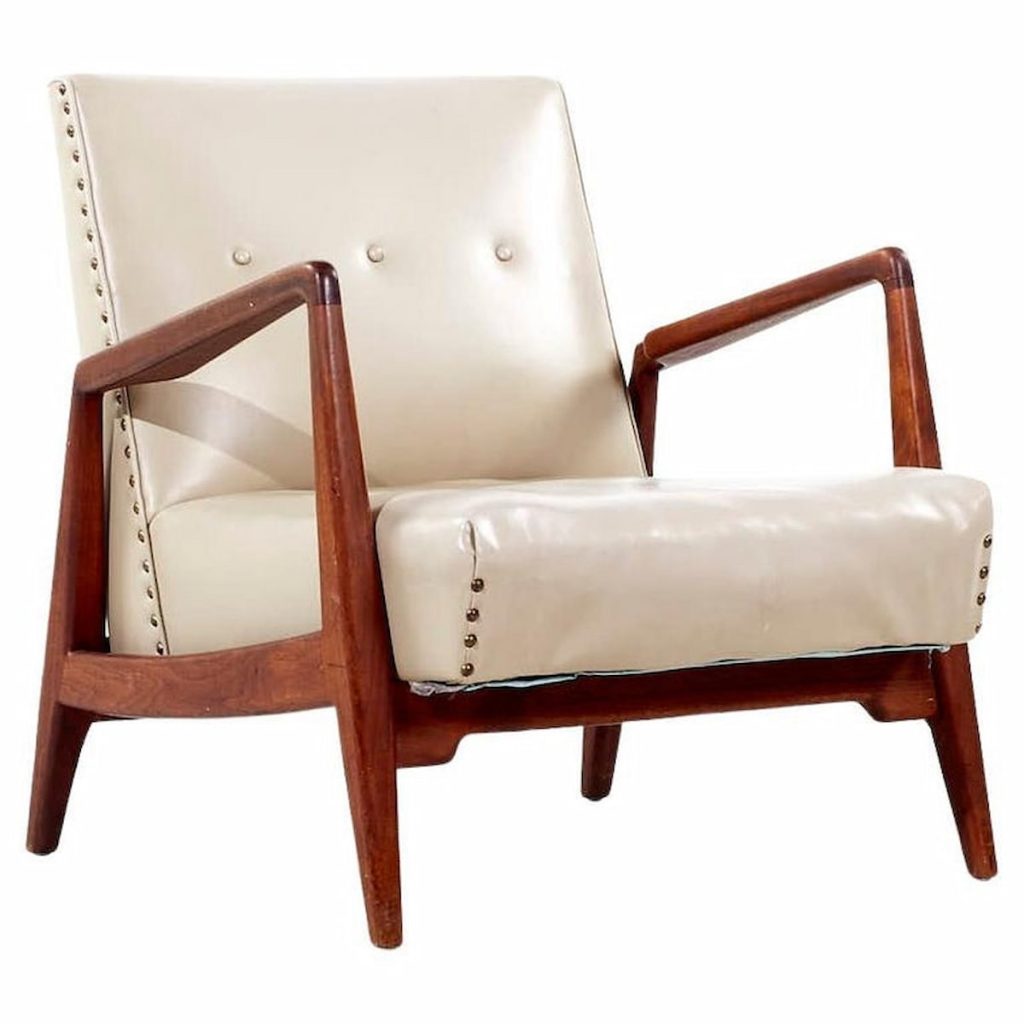 Adrian Pearsall for Craft Associates Mid Century 2231-C Walnut Wingback ...