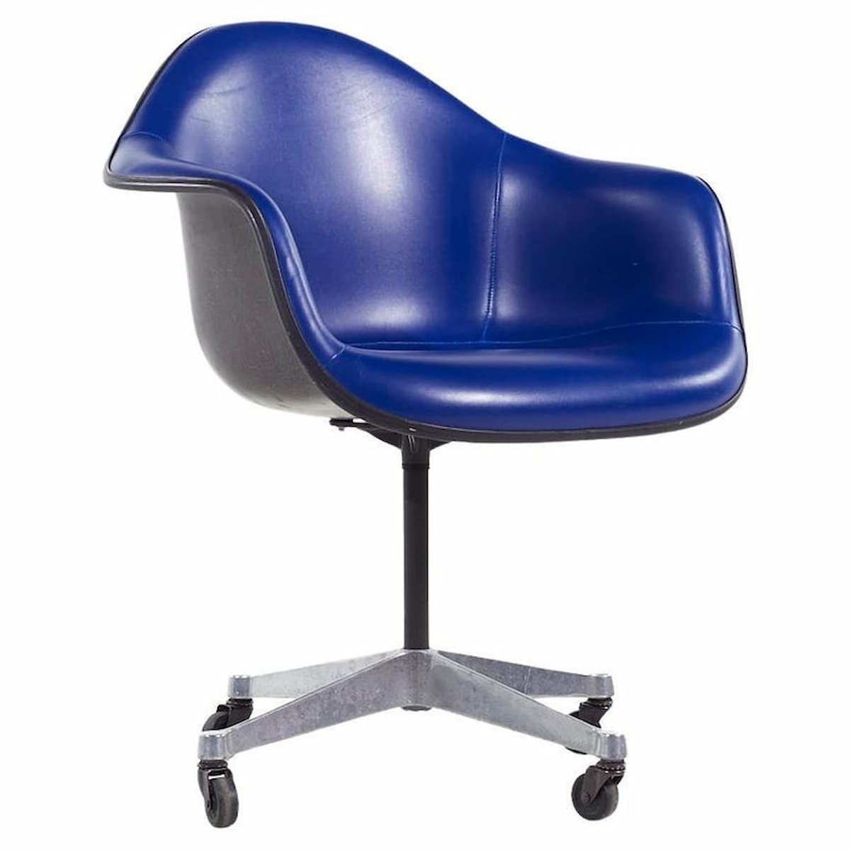 Jorgen Rasmussen Kevi Mid Century Black and Chrome Desk Task Chair ...