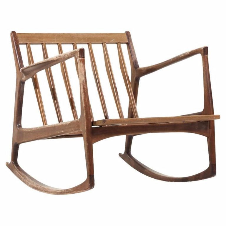 Vladimir Kagan Mid Century Two Position Contour Walnut Rocking Chair ...