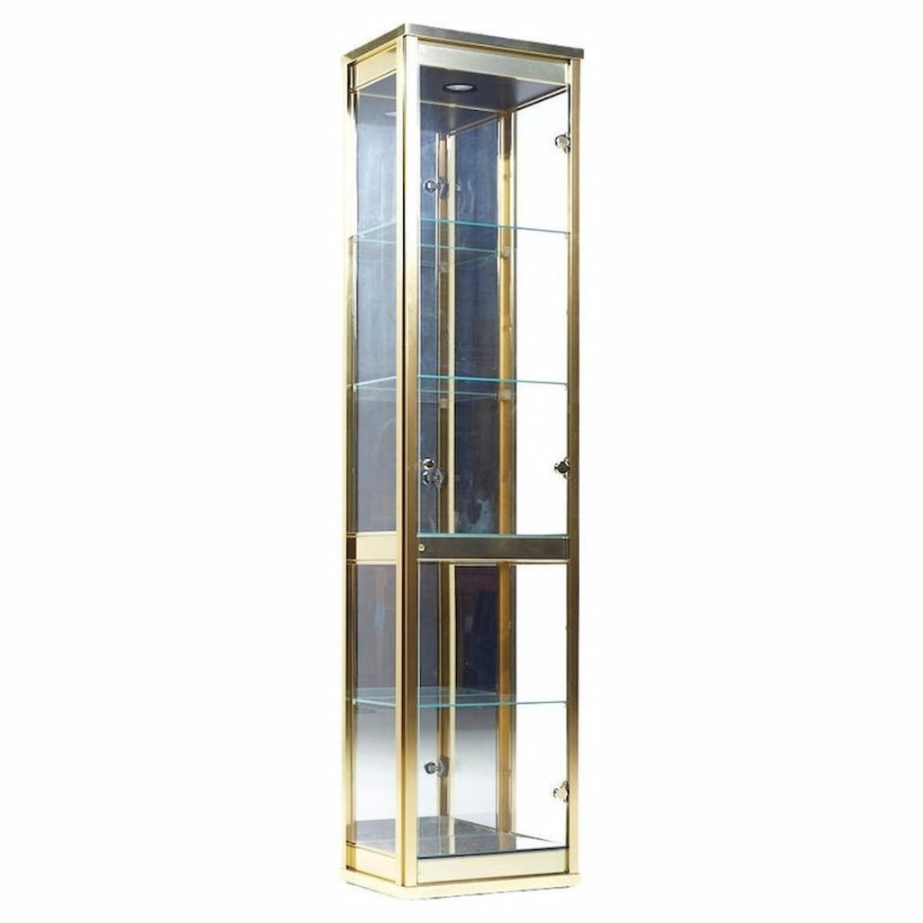 Mastercraft Style Mid Century Brass and Glass Display Case | Mid ...