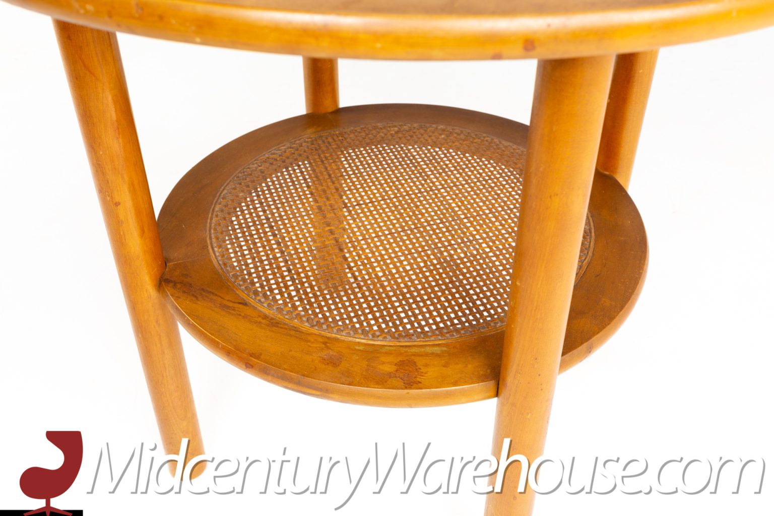 Conant Ball Mid Century Maple and Cane Side Table | Mid Century Modern ...