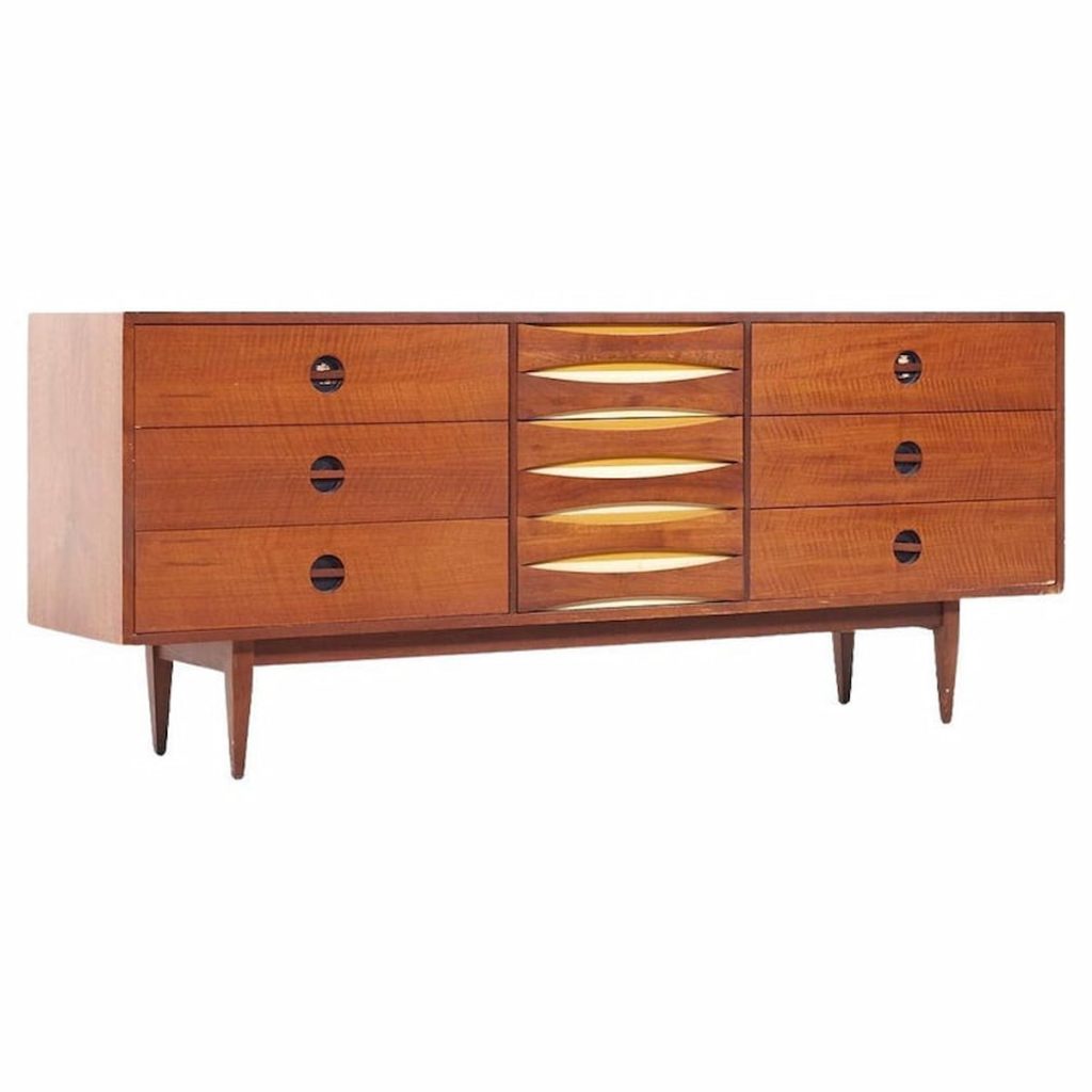 Lane Perception 6 Drawer Lowboy Dresser | Mid Century Modern Furniture ...