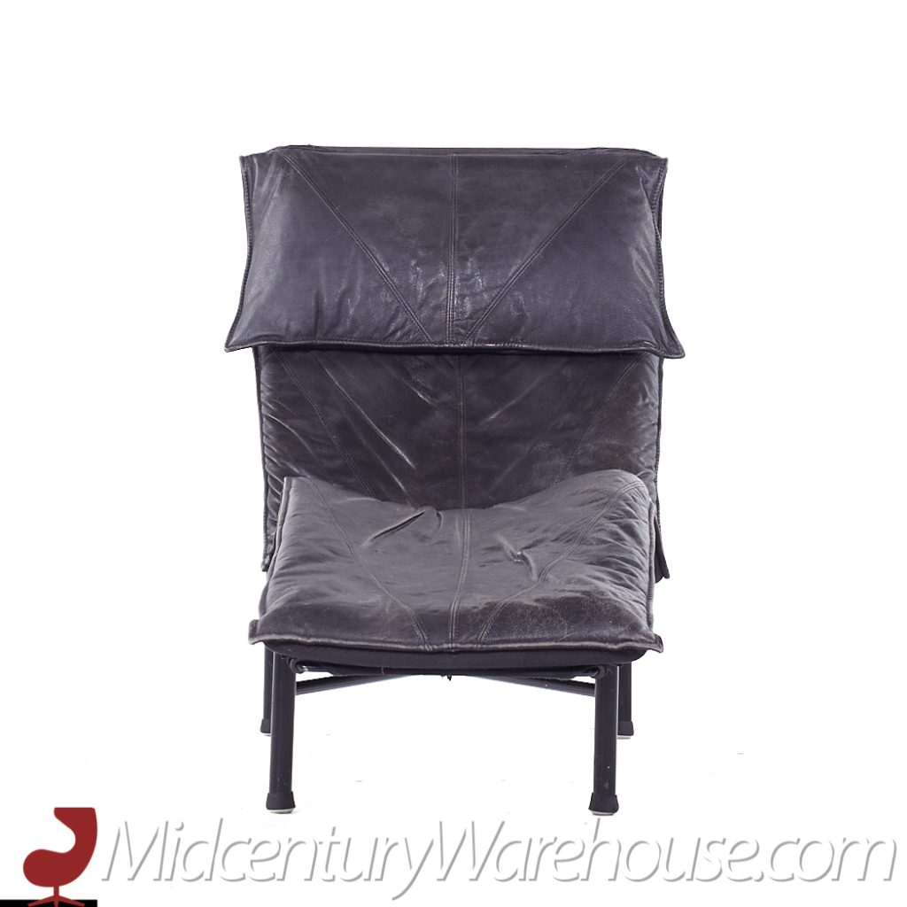 Tord Bjorklund for Ikea Mid Century Black Leather Chaise | Mid Century ...
