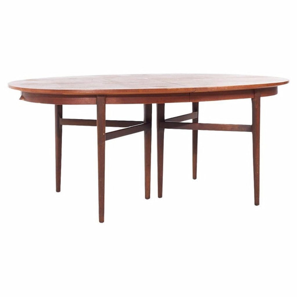 Niels Koefoed Eva Mid Century Danish Teak Expanding Dining Table with 2 ...