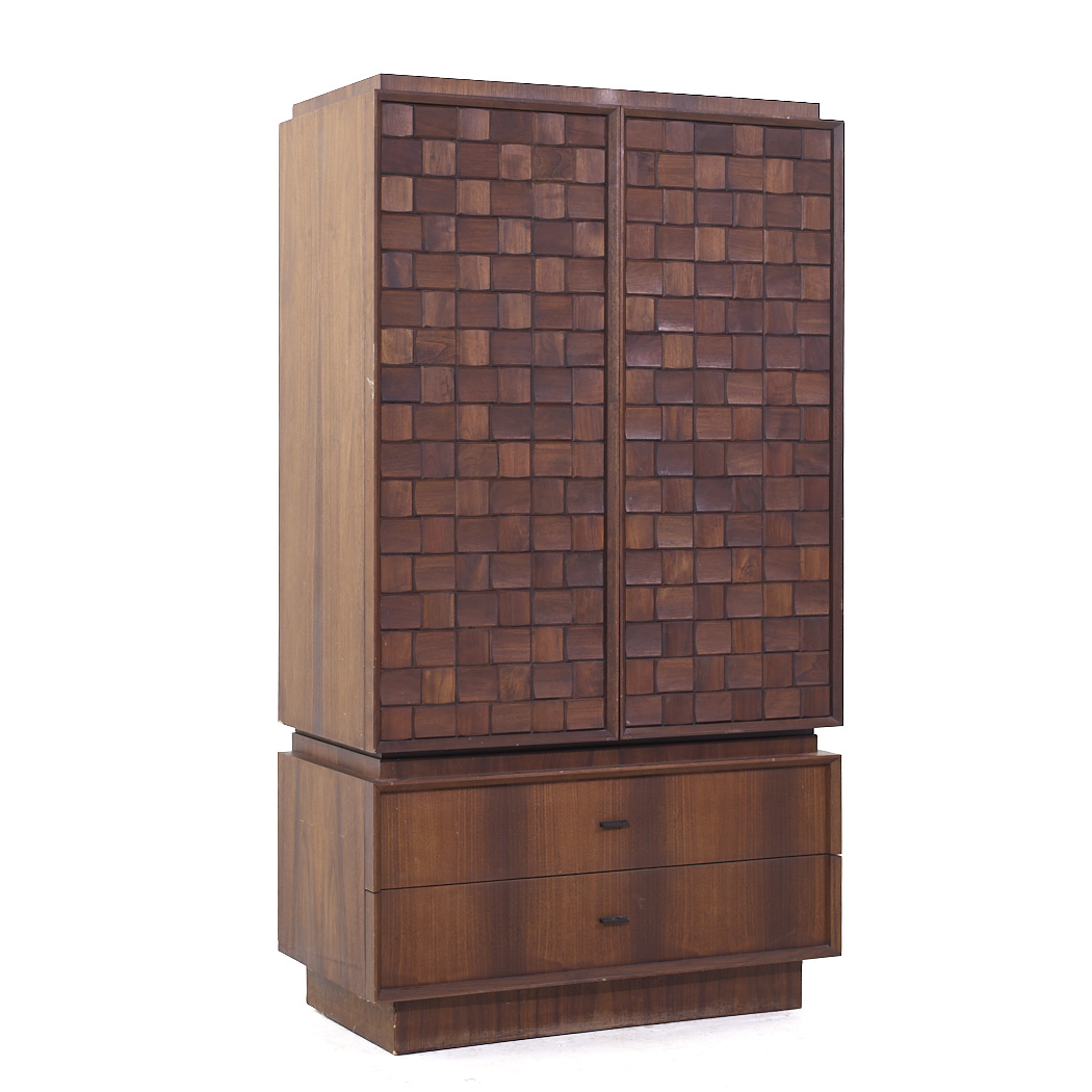 Mid Century Red and Tan Abstract Art | Mid Century Modern Furniture ...