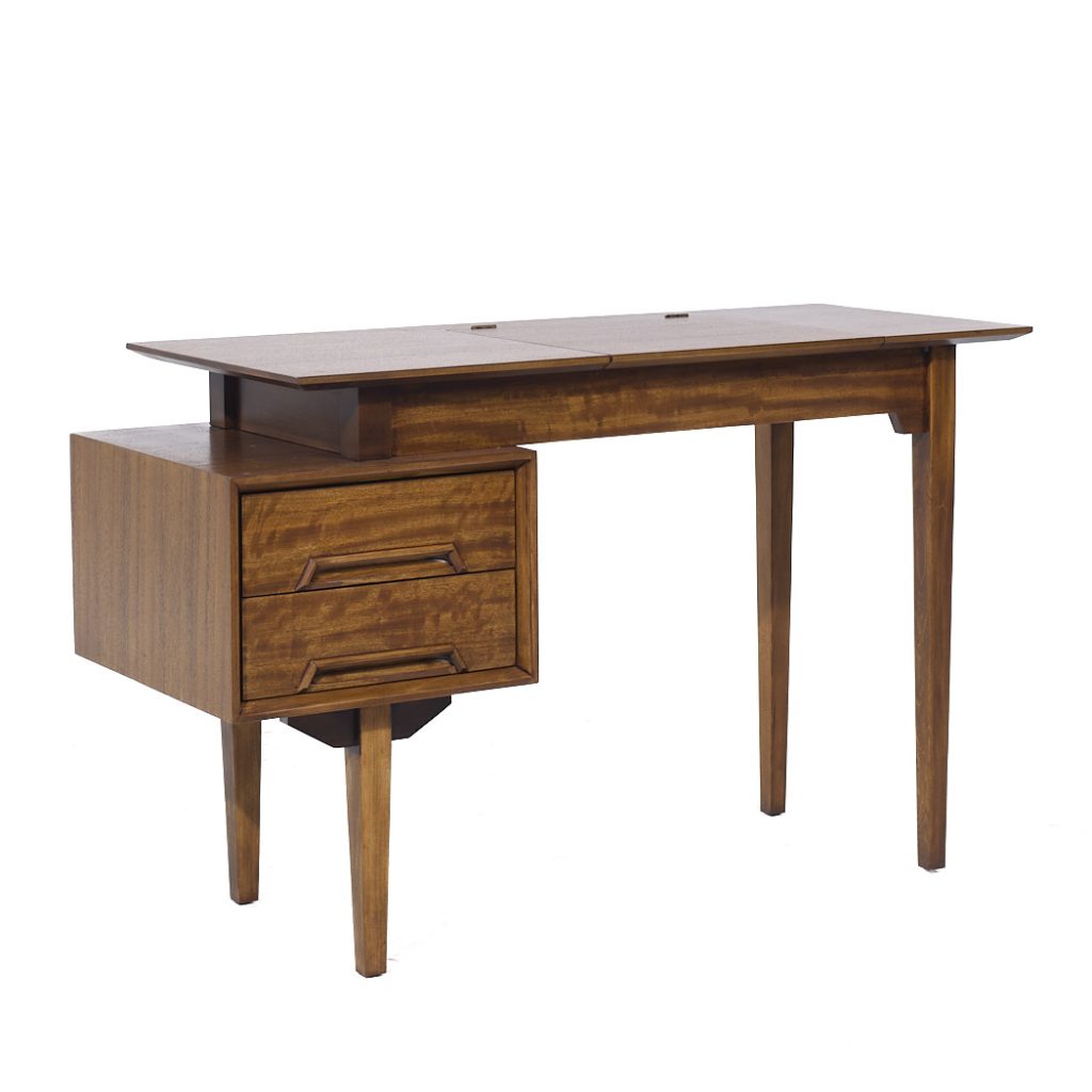 Mainline by Hooker Mid Century Walnut and Cane 8 Drawer Highboy Dresser ...