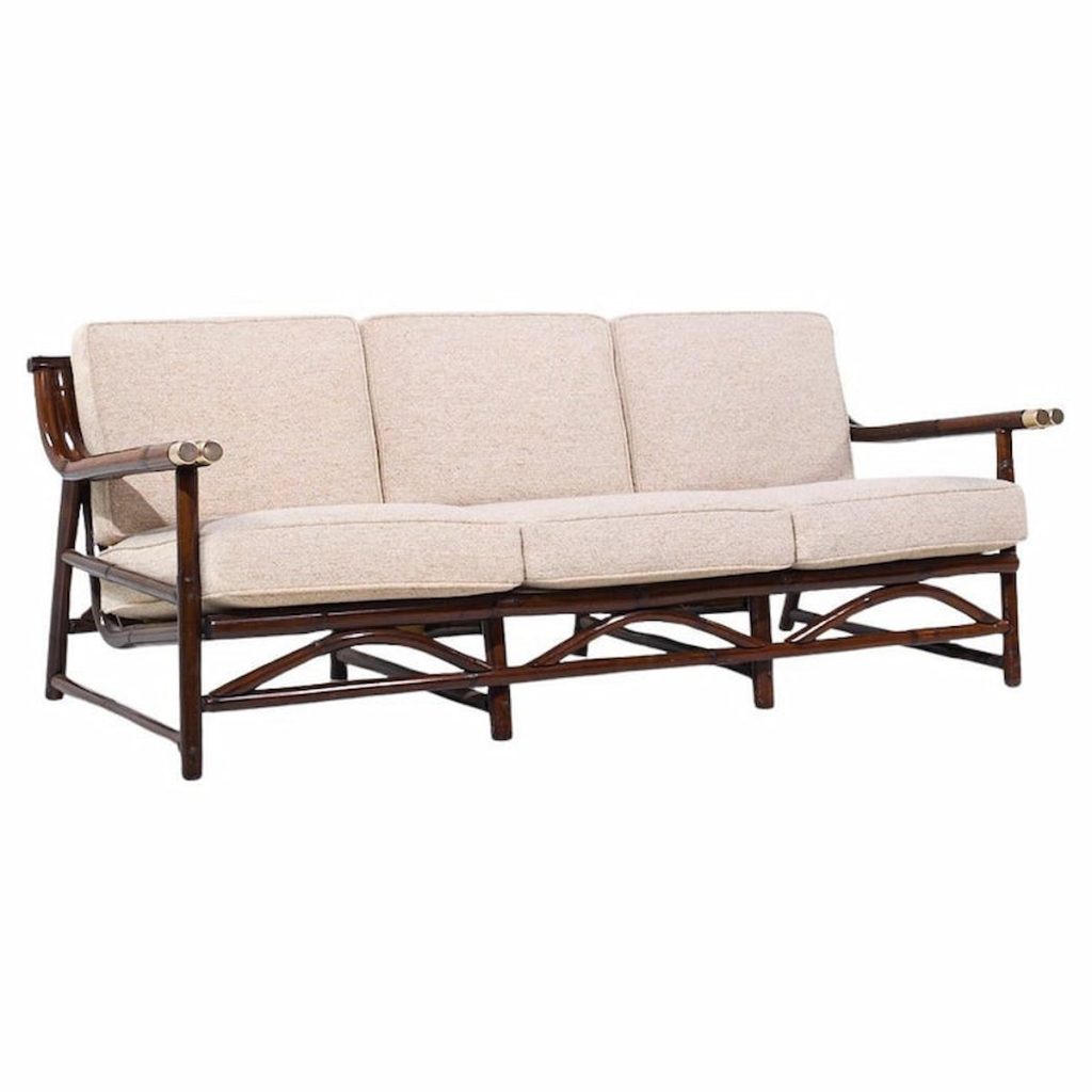 Ficks Reed Style Mid Century Rattan Settee | Mid Century Modern ...