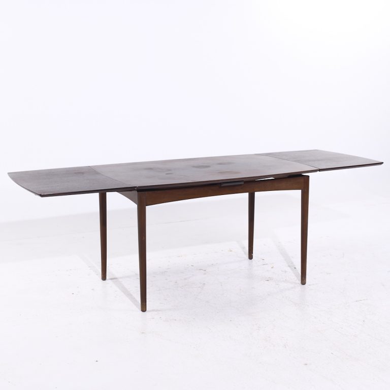 Dyrlund Style Mid Century Danish Teak Expanding Dining Table with 2 ...