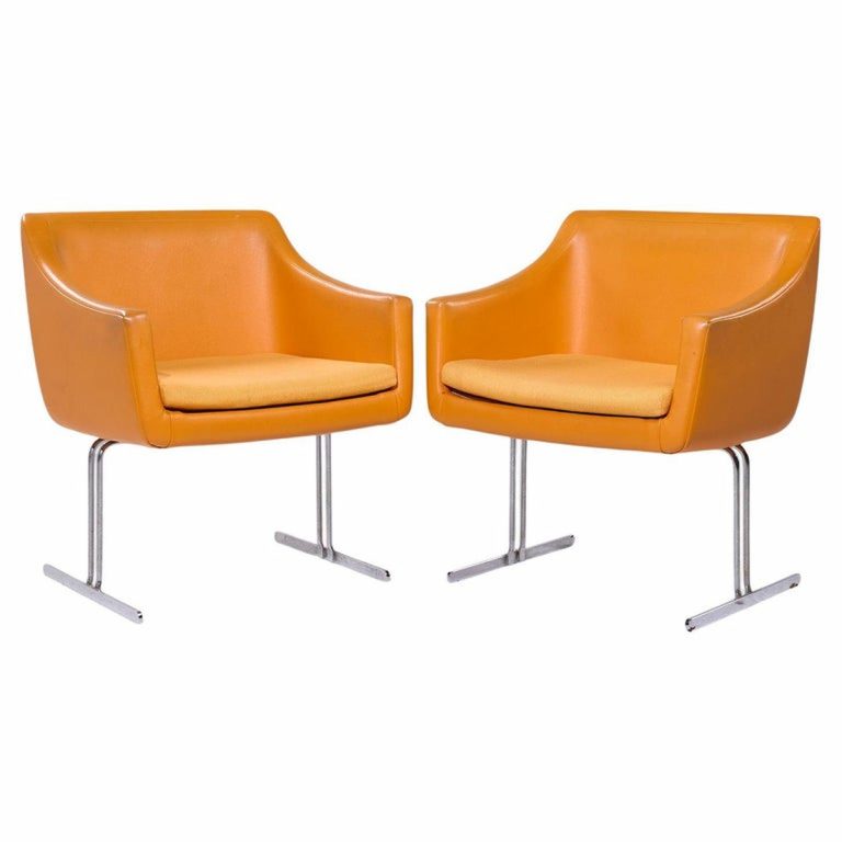 Paul Tuttle for Carson Johnson Mid Century “Z” Chrome Lounge Chair ...