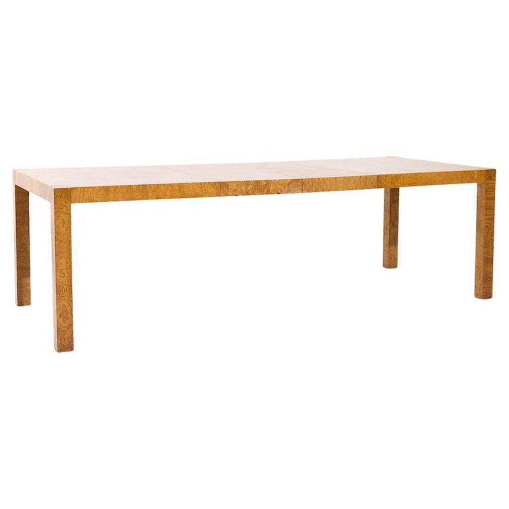 Harvey Probber Mid Century Bleached Mahogany Expanding Saber Leg Dining ...