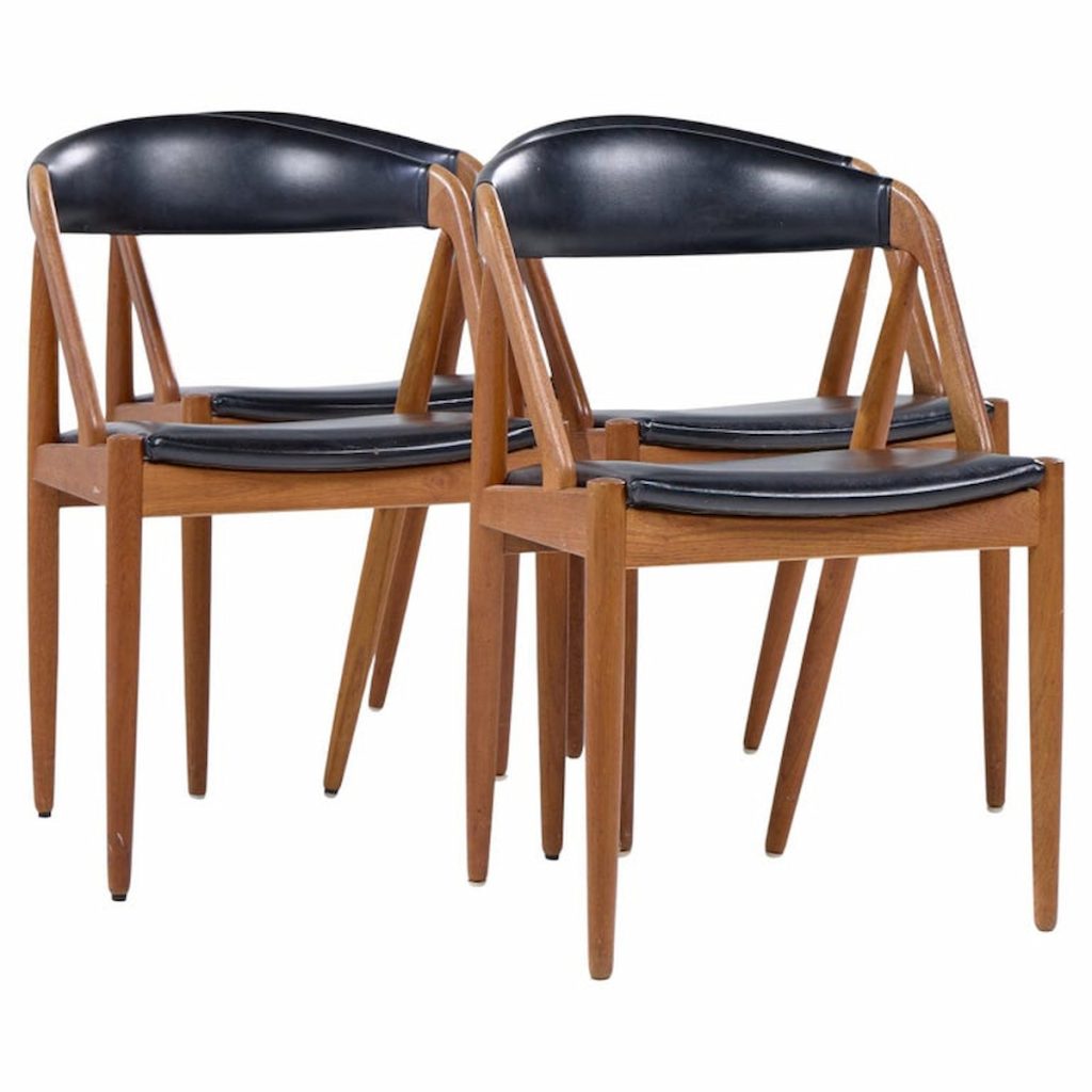 Mid Century Upholstered Chrome Dining Chairs – Set of 6 | Mid Century ...